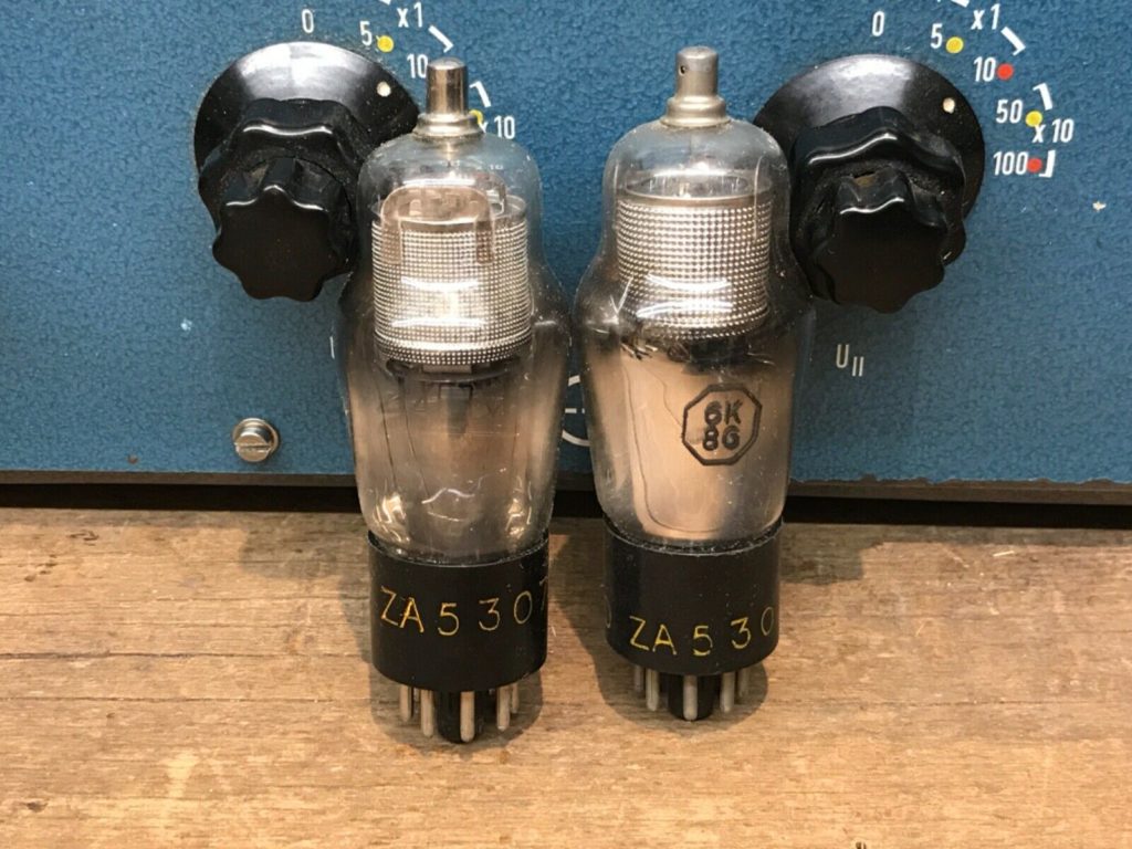 M8100 Mullard EF95 6AK5 5654 NOS, milspec, black plates, one matched ...