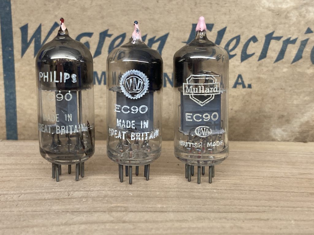 6C4/CV133/EC90 Mullard NOS, milspec, rectangular getter, x-rare ...