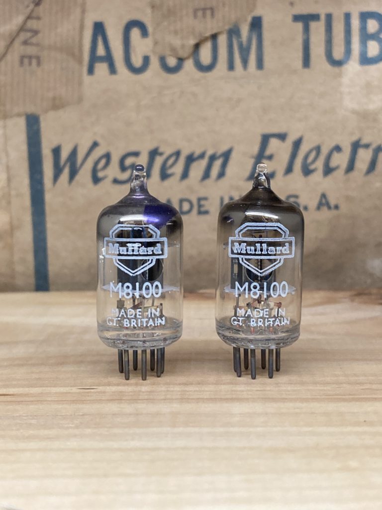 M8100 Mullard EF95 6AK5 5654 NOS, milspec, square getter, one matched pair (2) - Tubes, parts ...